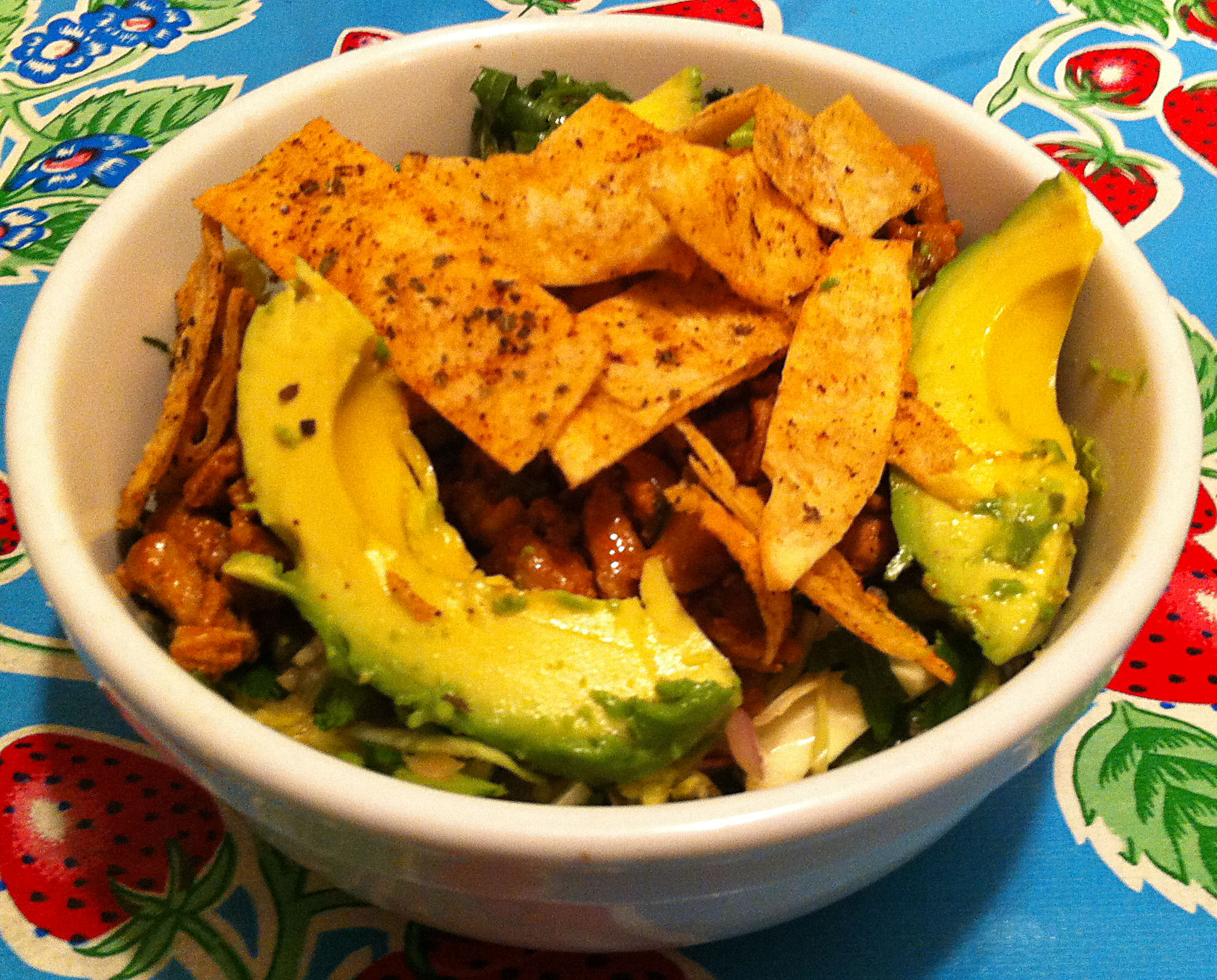 Karl’s al Pastor Taco Salad with Hot-Pan Salsa | Jabberwocky Stew